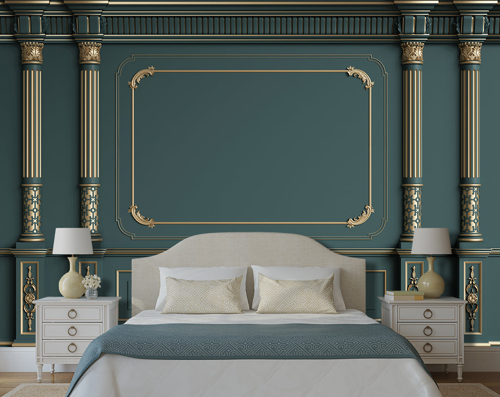 Classic Interior Blue Color Wallpaper For Bedroom – Home Decoram