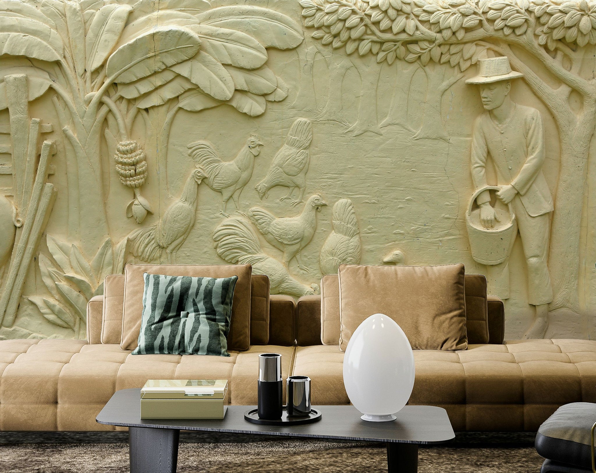 Vintage Rural Life 3D Wall Mural Wallpaper – Home Decoram