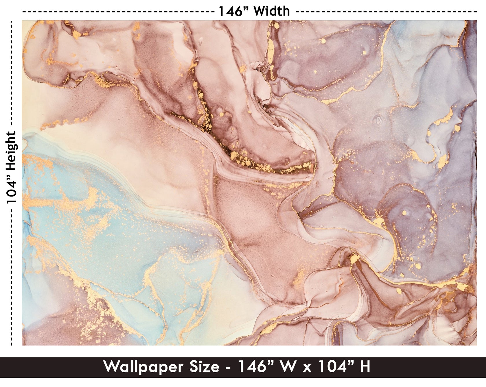 Pink and Gold Marble Texture Wallpaper – Home Decoram