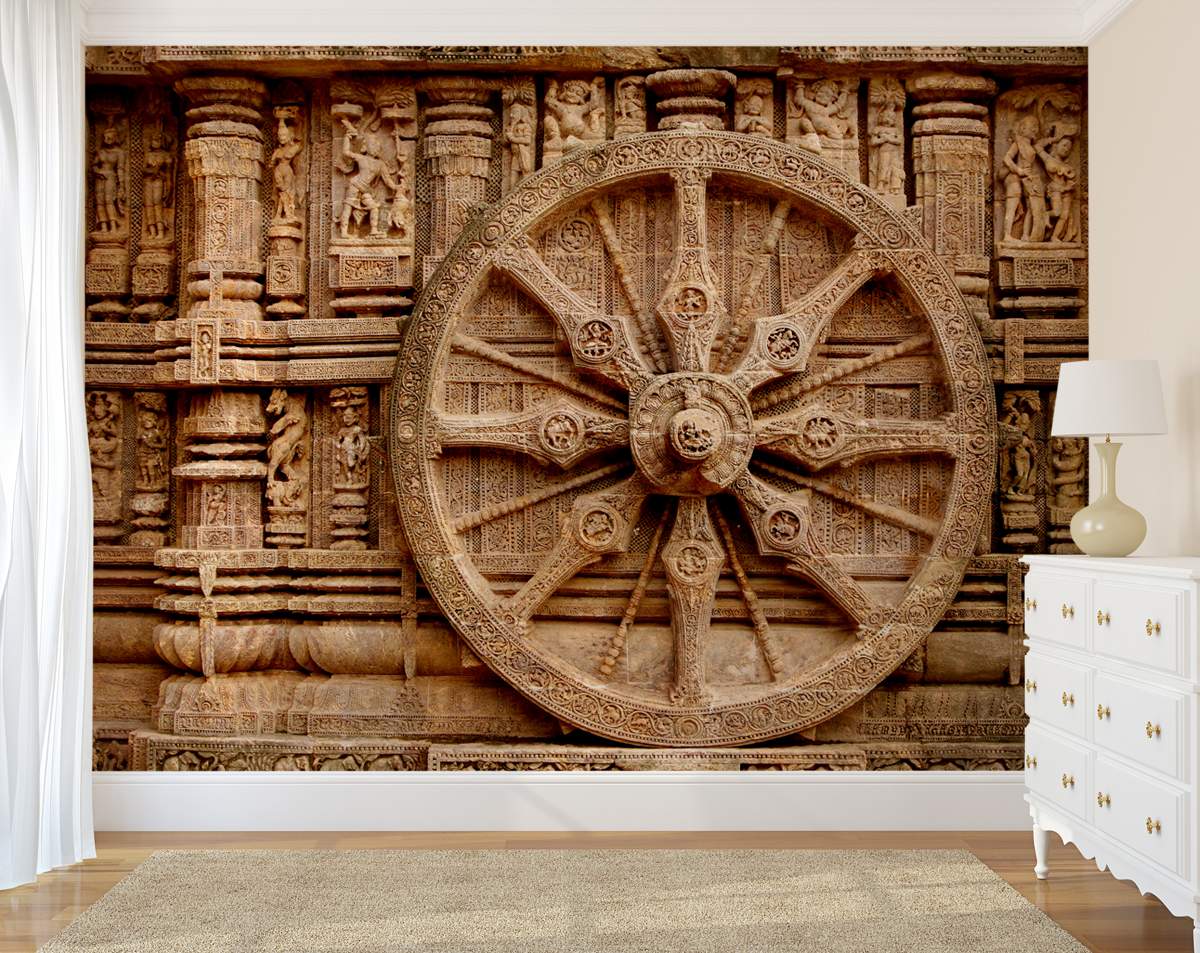 Konark Chakra 3d Wallpaper – Home Decoram